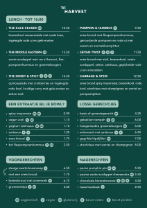 Menu | The Harvest